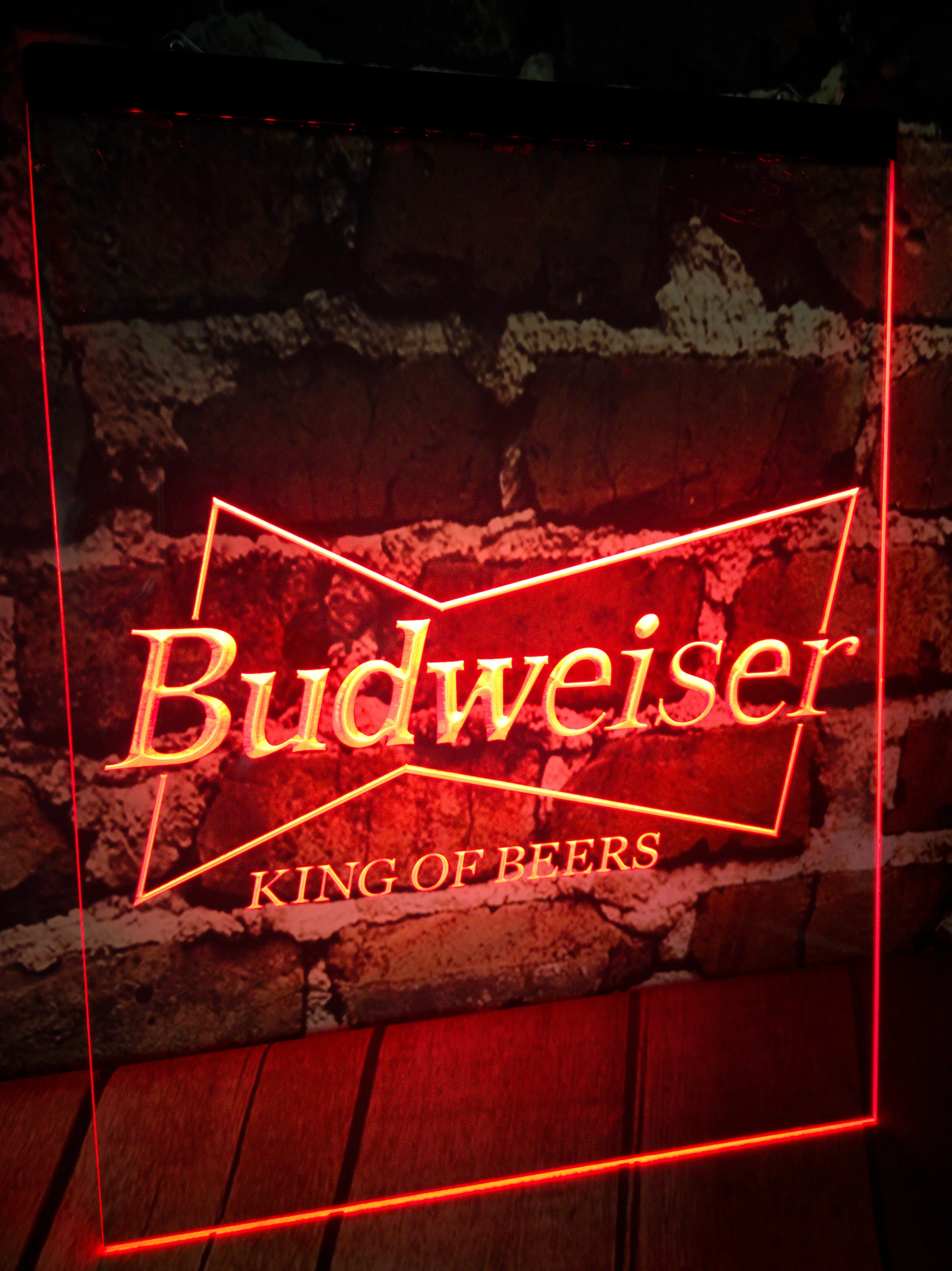 Budweiser Beer Bar Pub Club 3d Signs Led Neon Sig - Plaques & Signs ...
