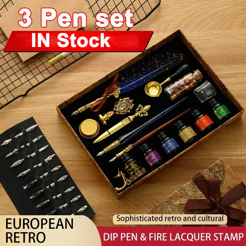 Estilo-Punk-mec-nica-mergulhando-caneta-tinteiro-pena-Dip-Pen ...