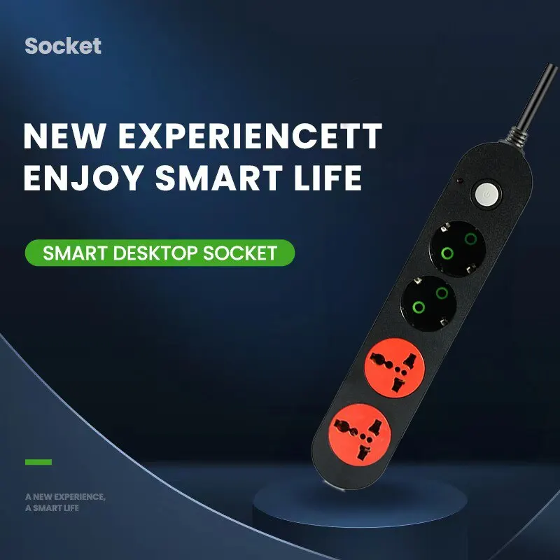 EU Plug Power Table Electrical Socket Desktop Sockets Power With ...