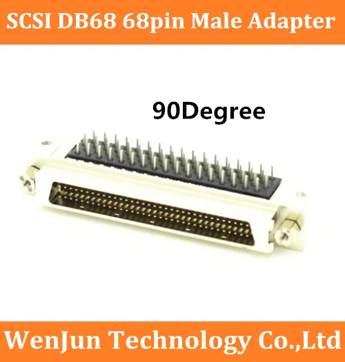 SCSI DB68 68 68 핀 수 90 도 전원 어댑터, SCSI68 엘보 커넥터, 고품질 신제품, 1PCs/로트