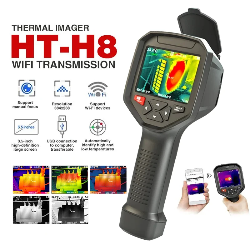 HTi-HT-H8-Infrared-Imaging-Camera-384-288-Pixels-PCB-Circuit-Heating-Pipe-Detection-Handheld ...