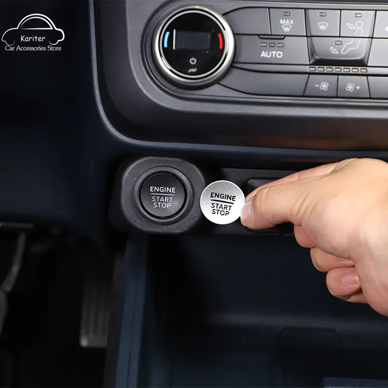 Para-ford-maverick-2022-prata-a-o-inoxid-vel-bot-o-de-arranque-bot-o ...