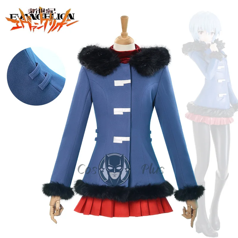 Anime EVA Ayanami Rei Cosplay Costume Sweet Winter Jacket Suits JK ...