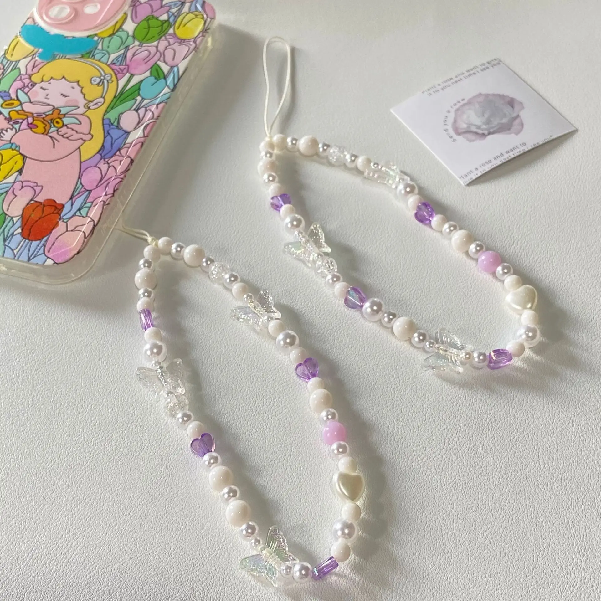 Phone Accessories Chain Purple | Butterflies Chain Phone Cases ...