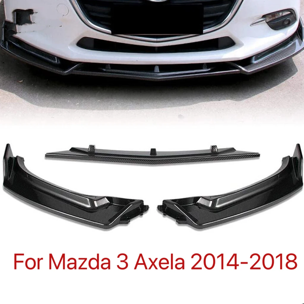 3Pcs-Car-Front-Bumper-Spoiler-Lip-Body-Kit-Bumper-Diffuser-Guard-For ...