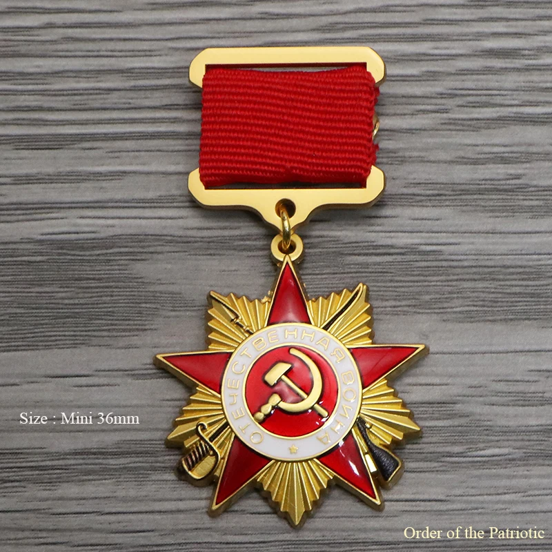 Soviet-Union-1942th-Order-Of-The-Patriotic-Lenin-Red-Flag-36mm-Medal-Re ...