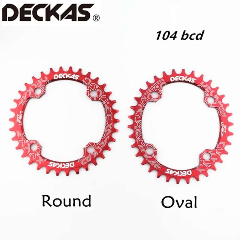 Deckas 104BCD Oval / Round Narrow Wide Chainring MTB Mountain bike bicycle 32T 34T 36T 38T ...