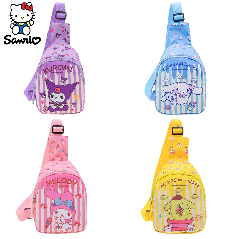 Sanrio Messenger Bag Cinnamoroll Shoulder Handbag Kuromi Hello Kitty Chest Bags Children Fashion ...