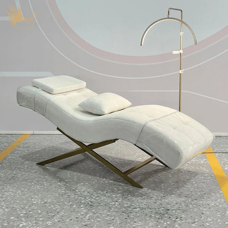 Arc Shape Luxury Eyelash Extension Bed Salon Chair for Beauty Eyelash ...