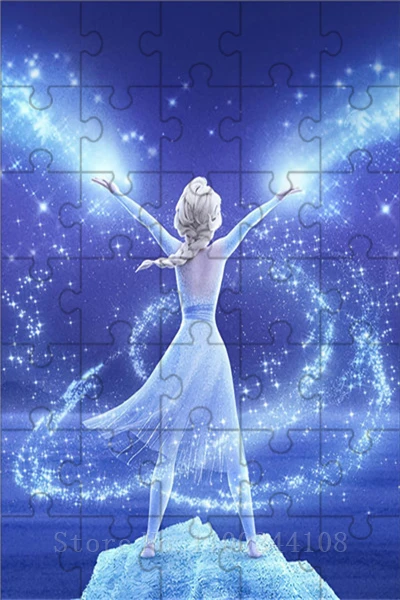 Generic Disney Princess Elsa Wooden Puzzles Frozen Cartoon Movies 35 ...