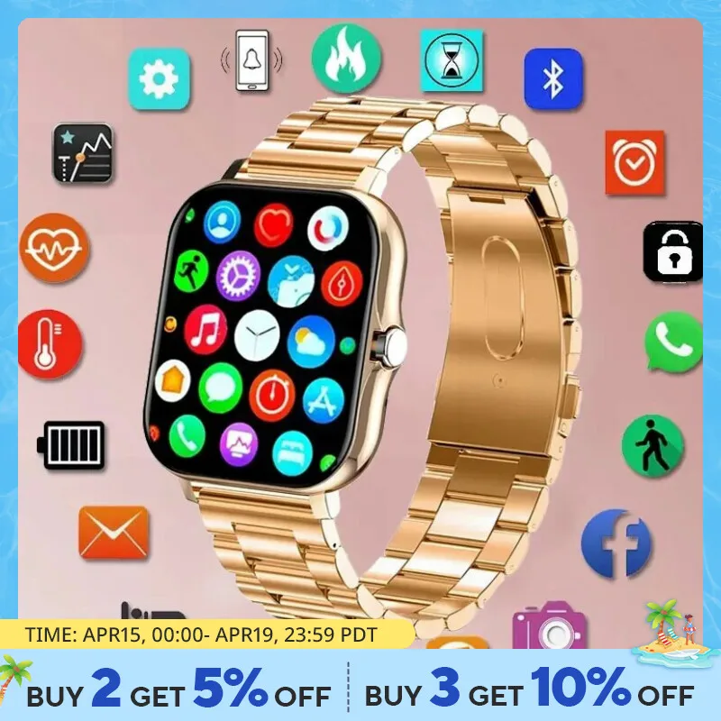 Women-Gold-Smart-Watch-Men-Waterproof-Bluetooth-Wireless-Call-Infinite ...