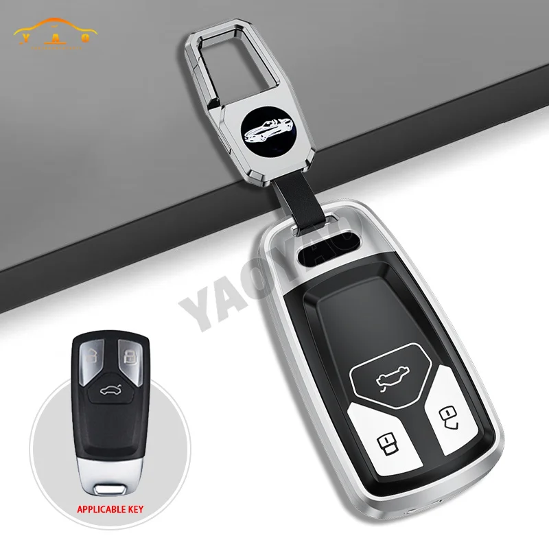 Luxury-Aluminum-Alloy-Car-Remote-Smart-Key-Cover-Bag-Case-Shell-Fob-For ...