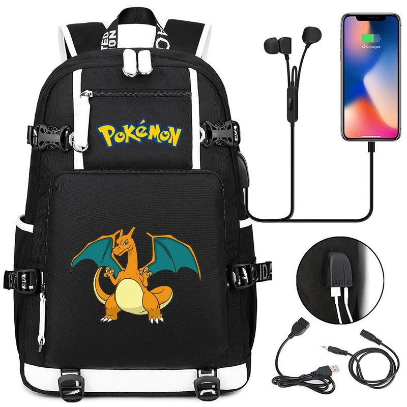 Pokemon Adventure School Backpack Schoolbag - Charizard - KawaiiMerch.com