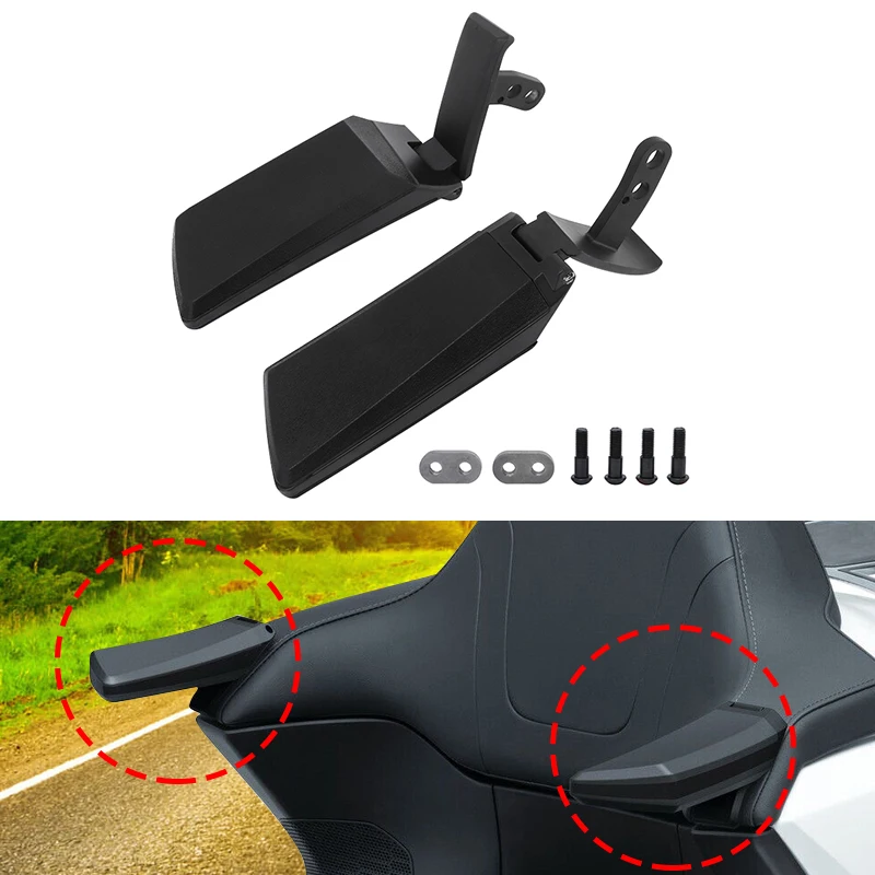 Motorcycle-Rear-Passenger-Armrest-Black-Left-Right-Adjustable-Motocross ...