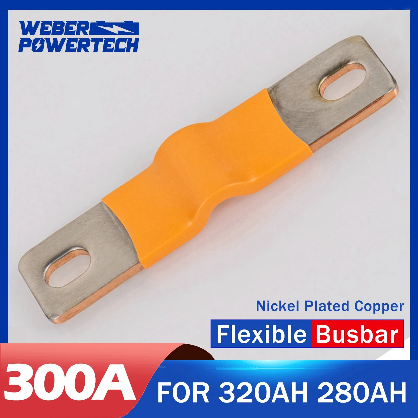 300A Flexible Busbars Insulated Nickel Plated Copper M6 Terminal For ...