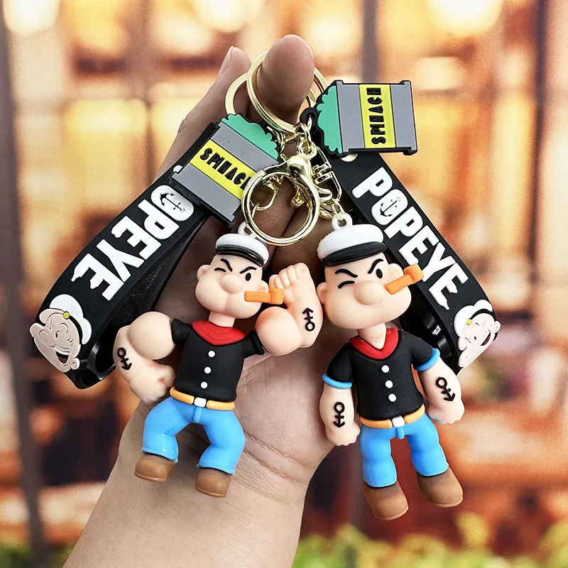 Anime-Popeye-Sailor-Keychain-Cartoon-Figure-Popeye-Doll-Pendant-Key ...