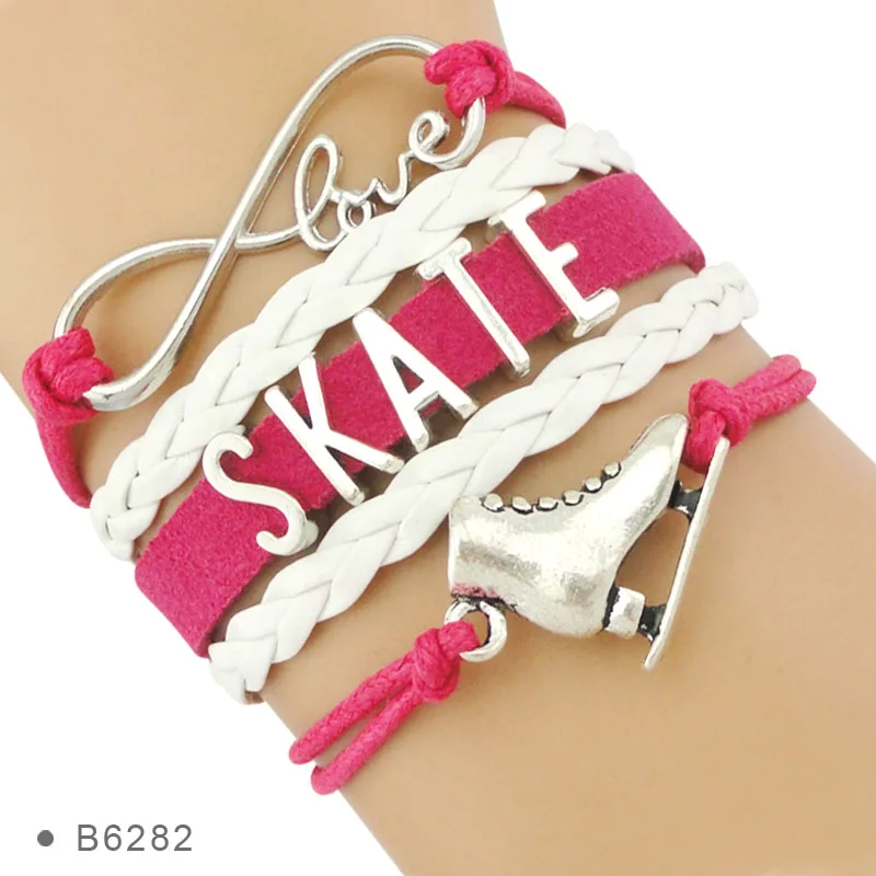 Ice-Skating-Skate-Bracelets-Infinity-Love-Sport-Charm-Handmade-Jewelry ...