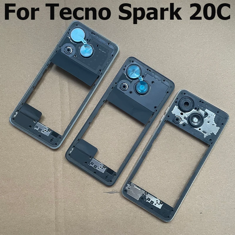 6.6" For Tecno Spark 20C Middle Frame Front Bezel Faceplate Frame With ...