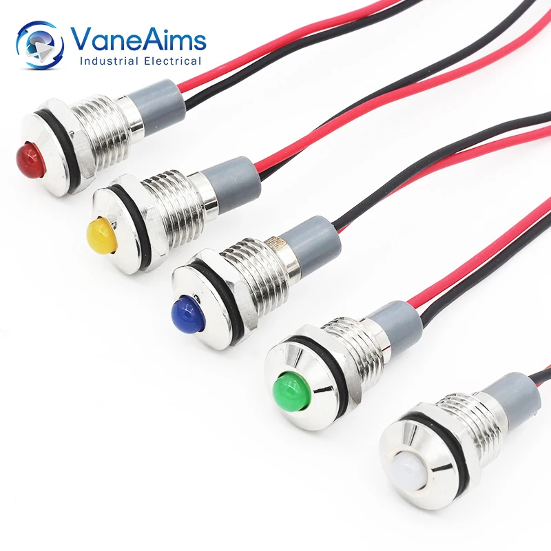 VaneAims-10mm-Waterproof-IP67-Metal-Light-LED-Indicator-Wiring-Signal ...