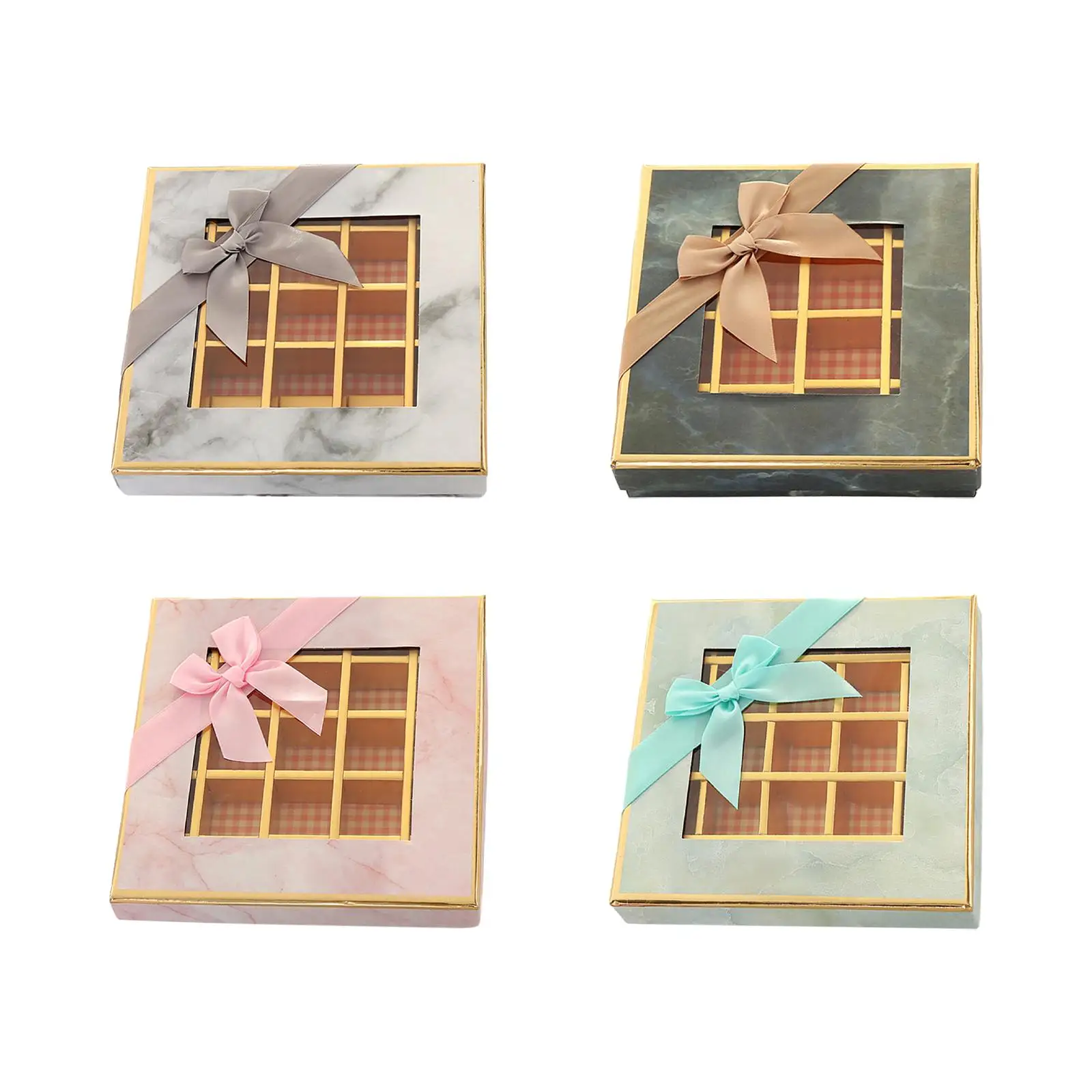 Chocolate Box Empty 9 Grids Candy Box Stylish Portable Valentines ...