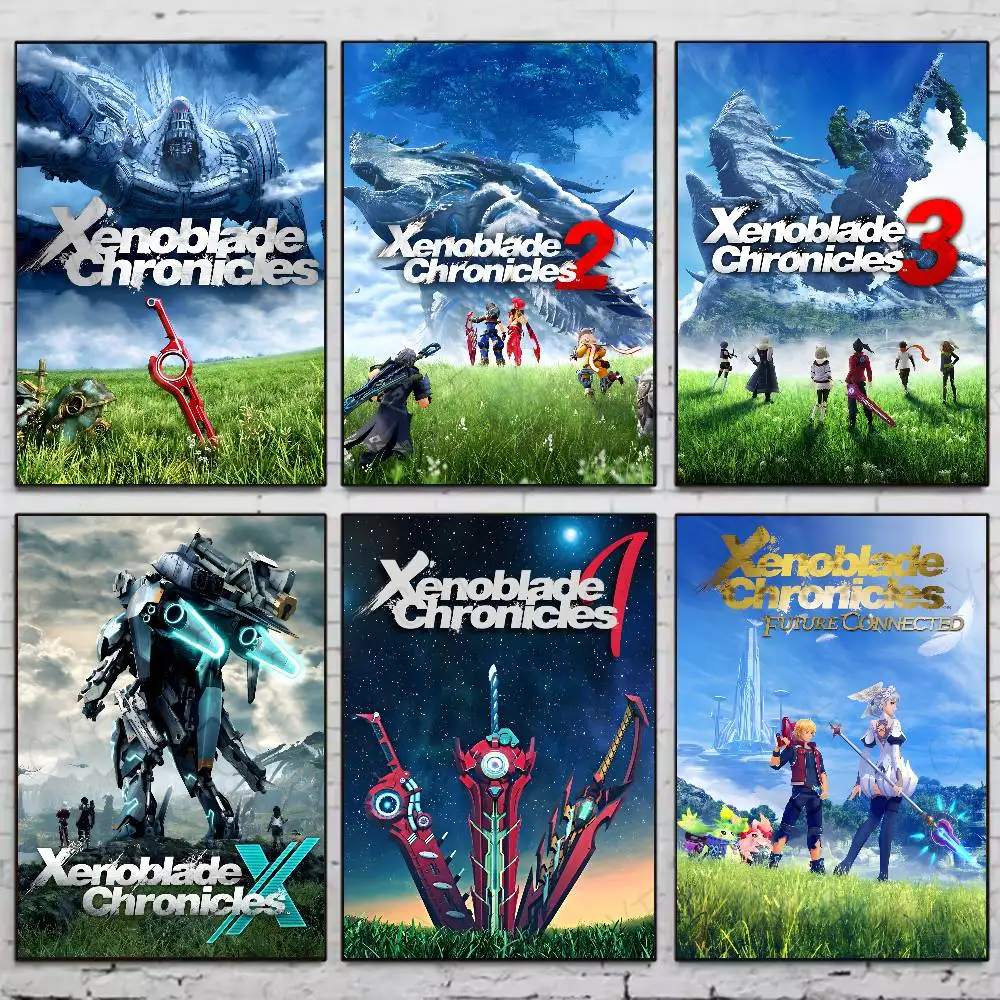 Póster de videojuego x-xenoblade Chronicles, alta calidad, dormitorio ...