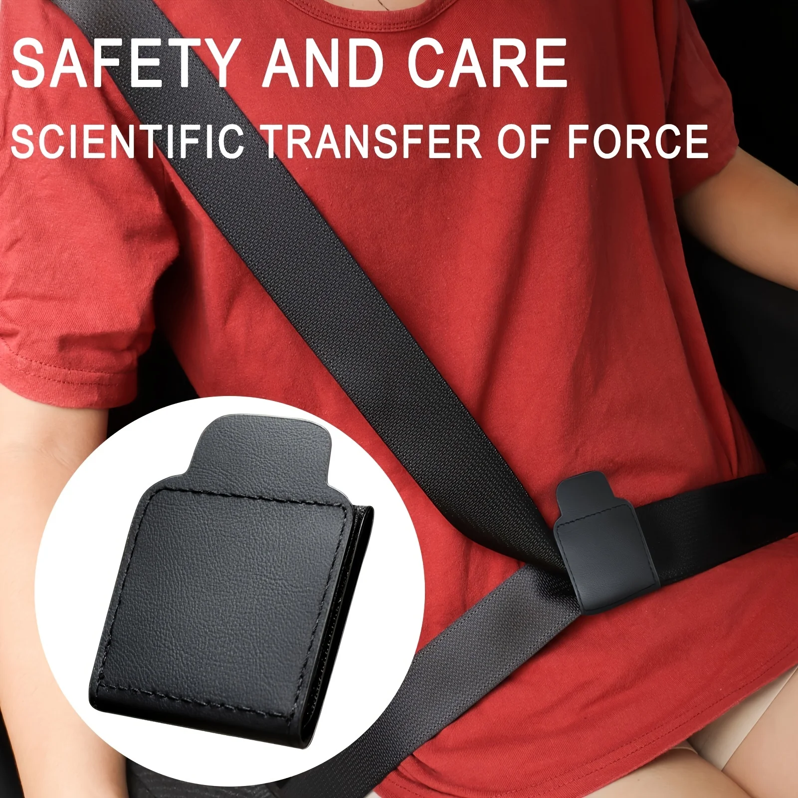car-seat-belt-adjuster-Velcro-PU-leather-seat-belt-limiter-fixed-clip ...