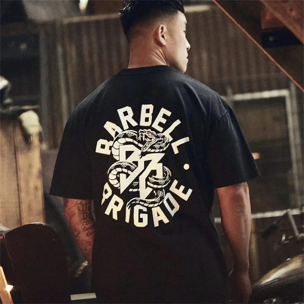 Barbell-Brigade-Men-Snake-T-shirts-Sports-Leisure-Cotton-Oversized-T ...