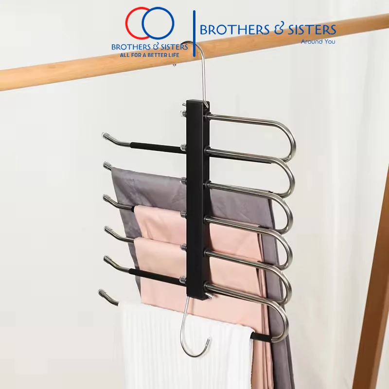 Multilayer-Magic-Pants-Hanger-Space-Saving-Hanger-Portable-Folding ...