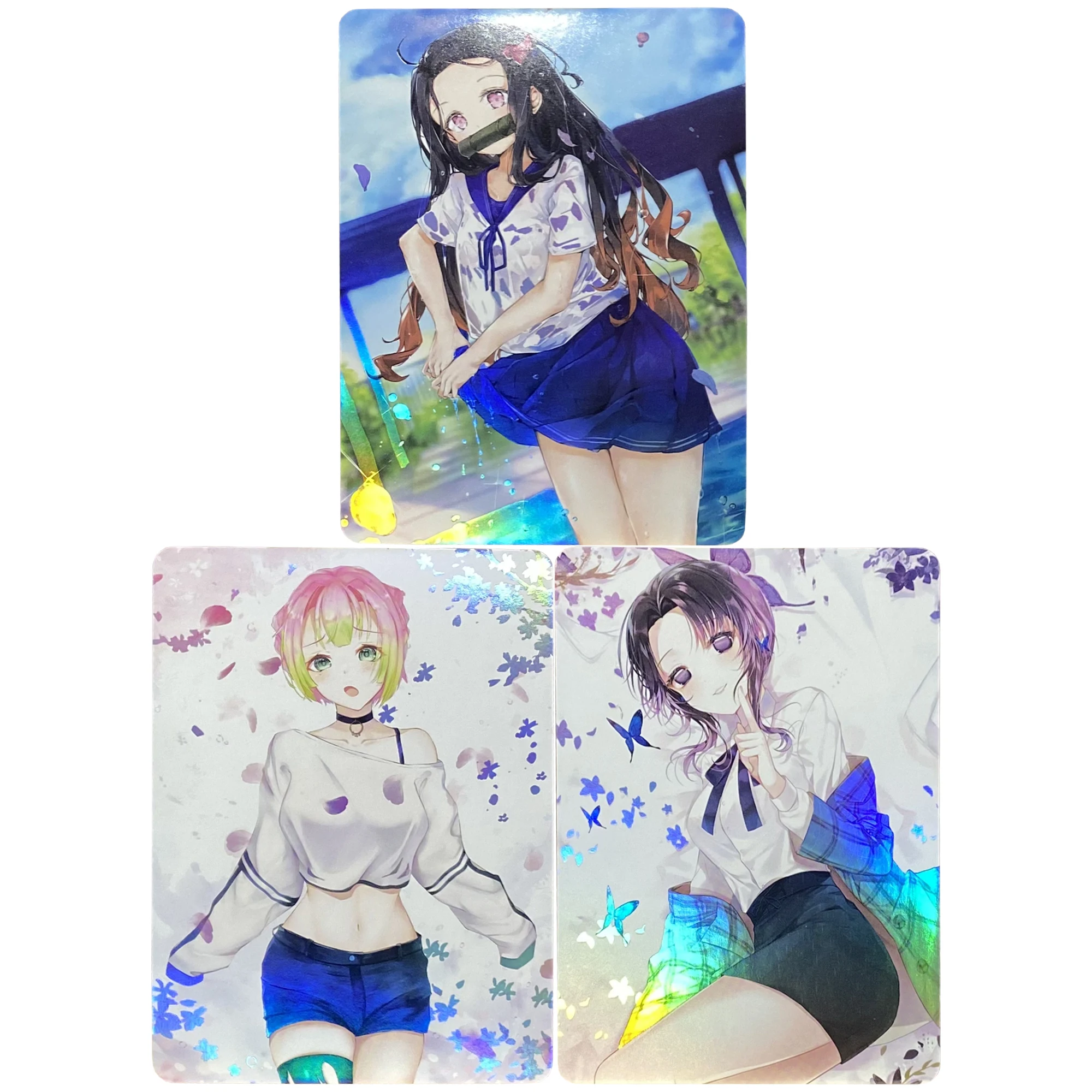 3Pcs-set-Demon-Slayer-Flash-Card-Kochou-Shinobu-Kamado-Nezuko-Kanroji ...
