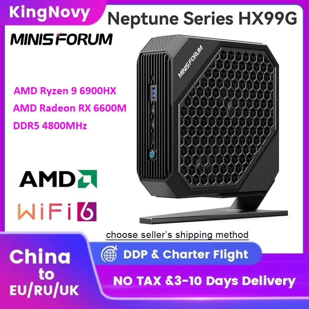 MinisForum HX99G 게이밍 미니 PC, AMD Ryzen 9 6900HX AMD Radeon RX 6600M 8G ...