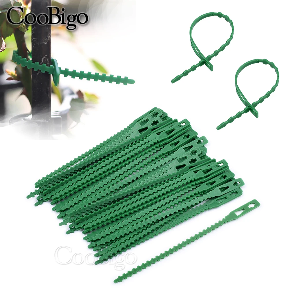 50pcs-Plant-Cable-Ties-Reusable-Support-Shrubs-Fastener-Adjustable ...
