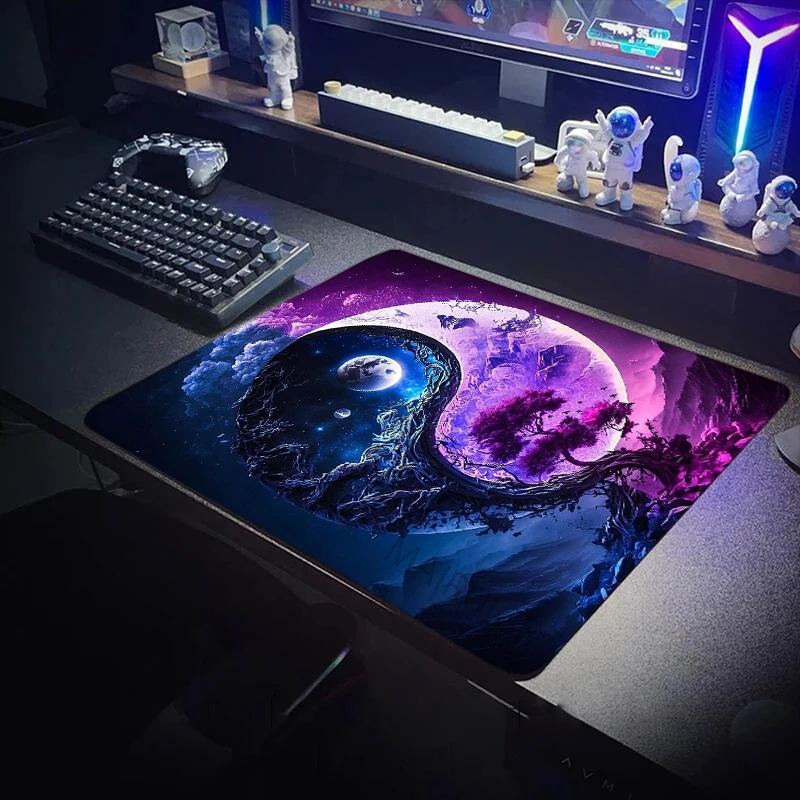 Yin Yang Moon Scenery Mouse Pad Large Square Computer Office Game Table ...