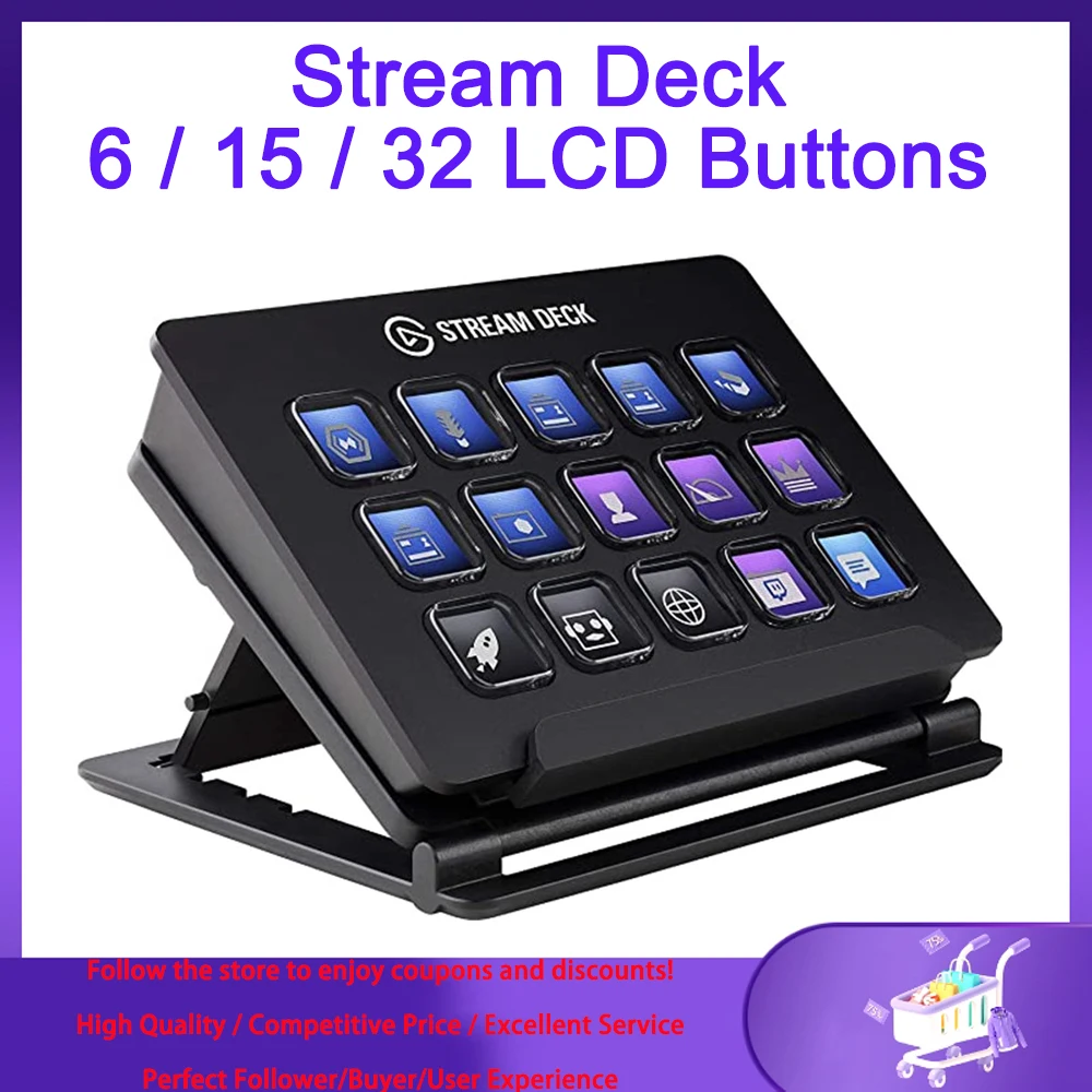 Elgato-Stream-Deck-LCD-Button-6-Key-Stream-Deck-Mini-15-Key-Stream-Deck ...