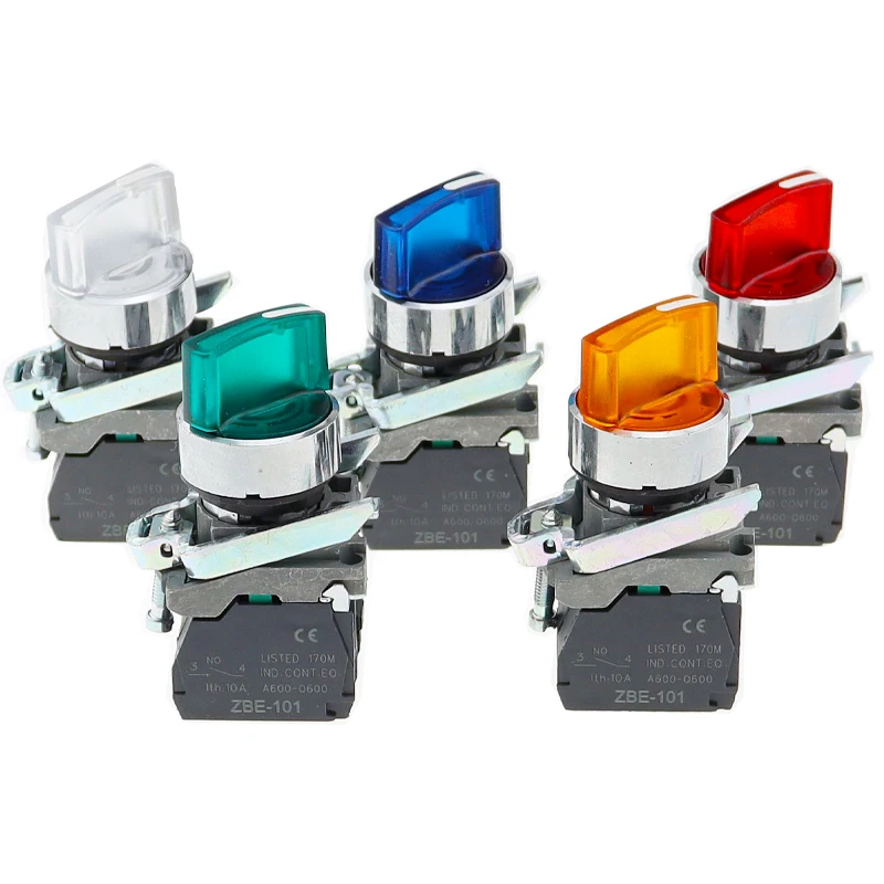 XB4-Illuminated-Knob-Switch-2-Gears-3-Gears-Normally-Open-Normally ...