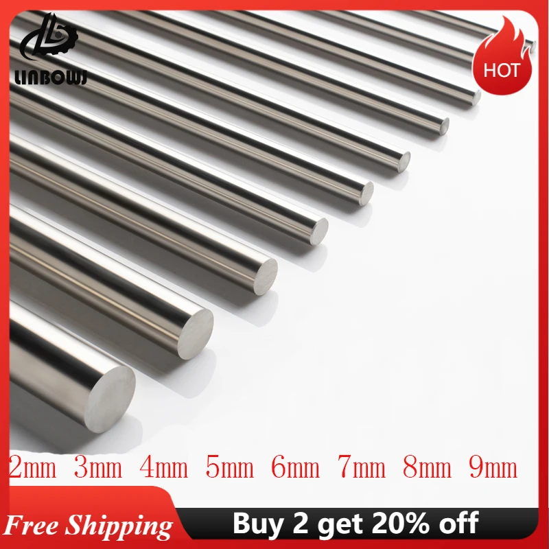 303 Stainless Steel Rod 8mm rod 2mm 3mm 4mm 5mm 6mm 7mm 8mm 10mm 12mm linear shaft metric round ...