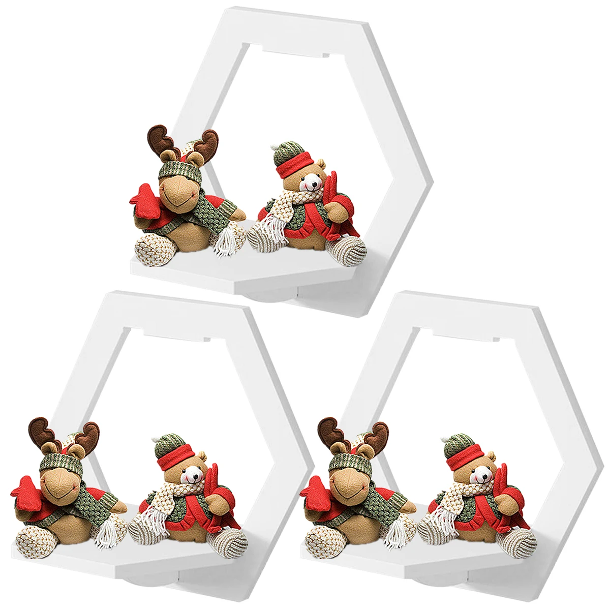 3Pcs-Hexagon-Wall-Shelf-Sundries-Storage-Holder-Living-Room-Home ...