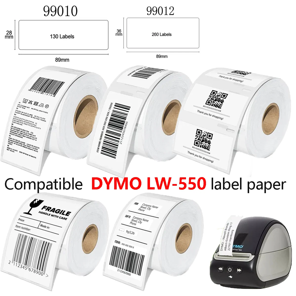 Compatible-Dymo-LW-550-LW-5XL-Printer-Labels-99010-99012-99014-11352 ...
