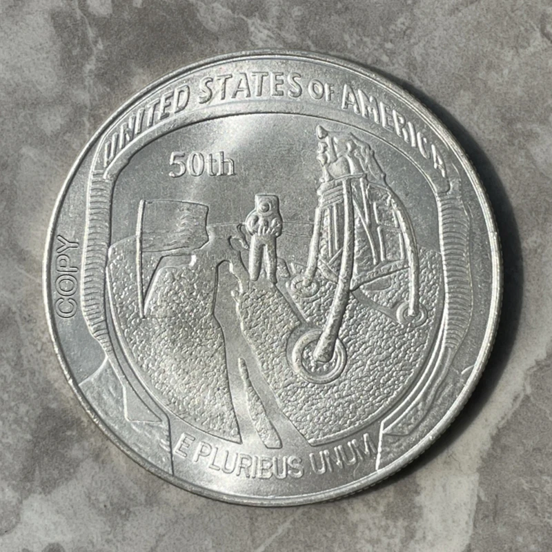 US 2019 Aviation Silver Challenge Commemorative Coin Moon Landing 50th ...
