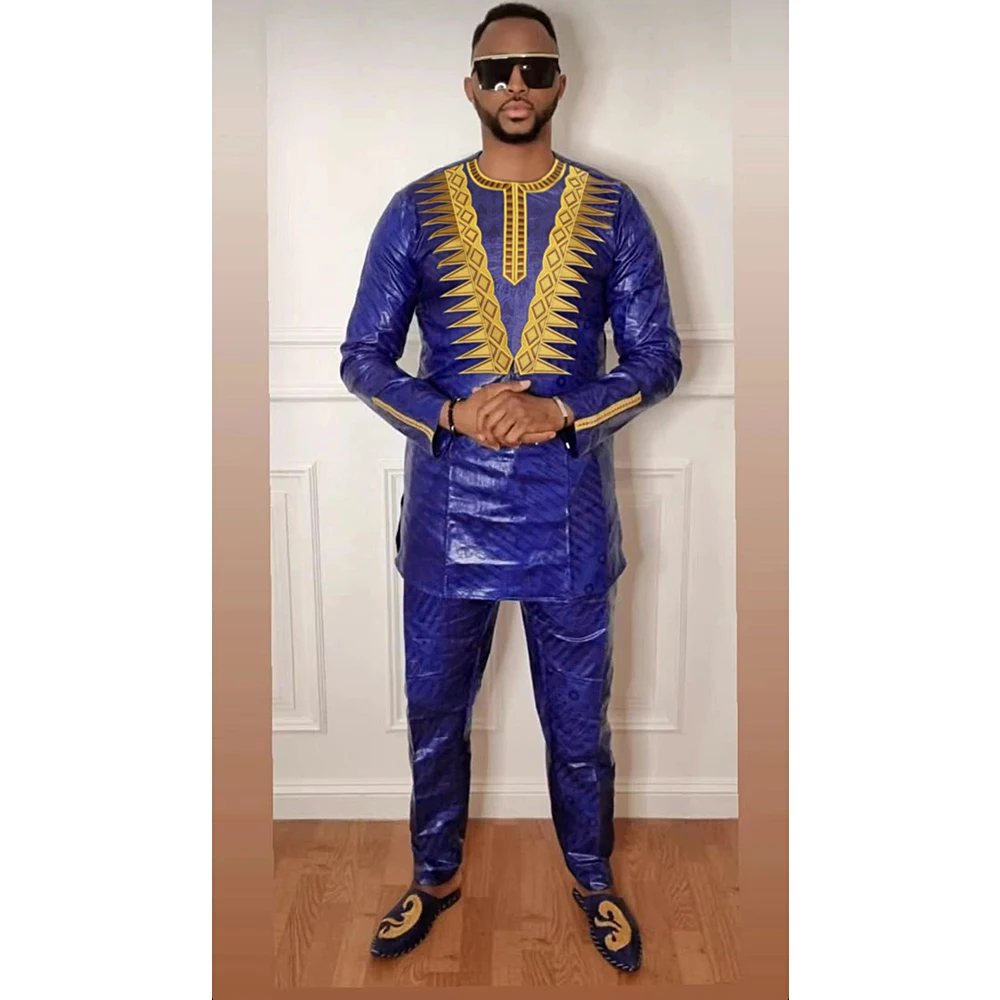 H-D-New-African-Clothes-for-Men-Tradition-Clothing-Embroidery-Blue-2 ...