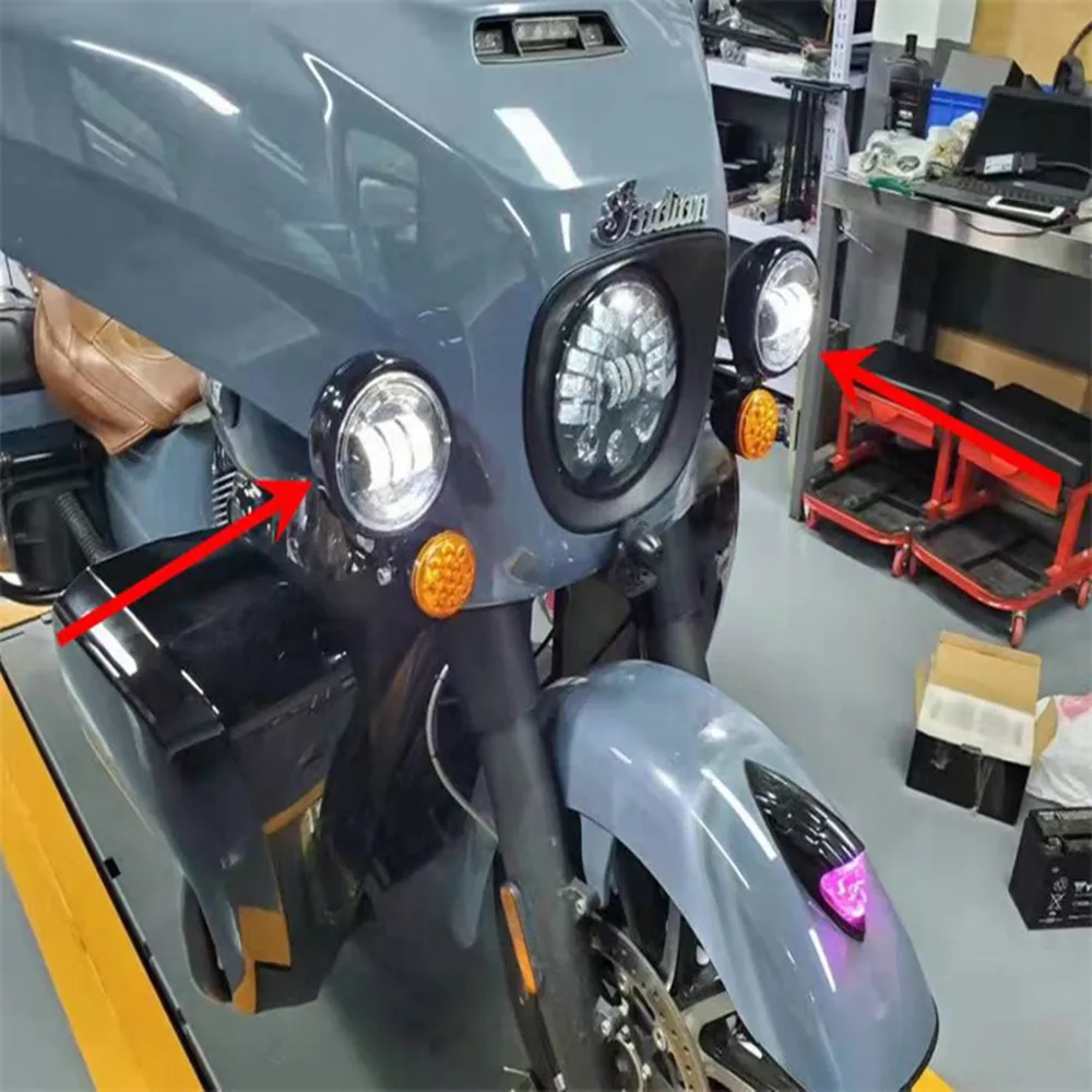 Motorcycle-led-Auxiliary-lamp-Kit-Fog-lamp-For-Indian-Chieftain-Dark ...