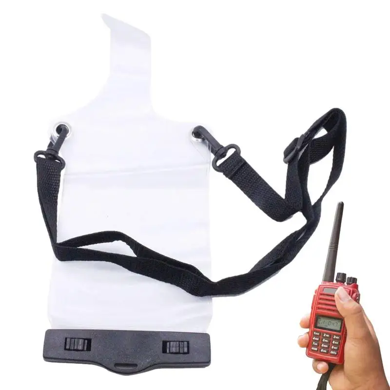 Waterproof-Radio-Bag-Full-Protector-Cover-Holder-With-Lanyard-Universal ...