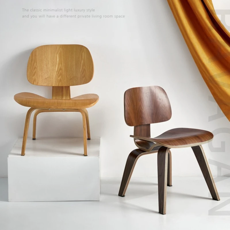 Eames puppy chair Nordic casual outdoor balcony creative solid wood ...