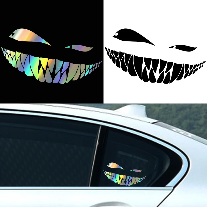 Demon-Smiling-Face-Car-Stickers-RearWindshield-Car-Sticker-Funny-Auto ...