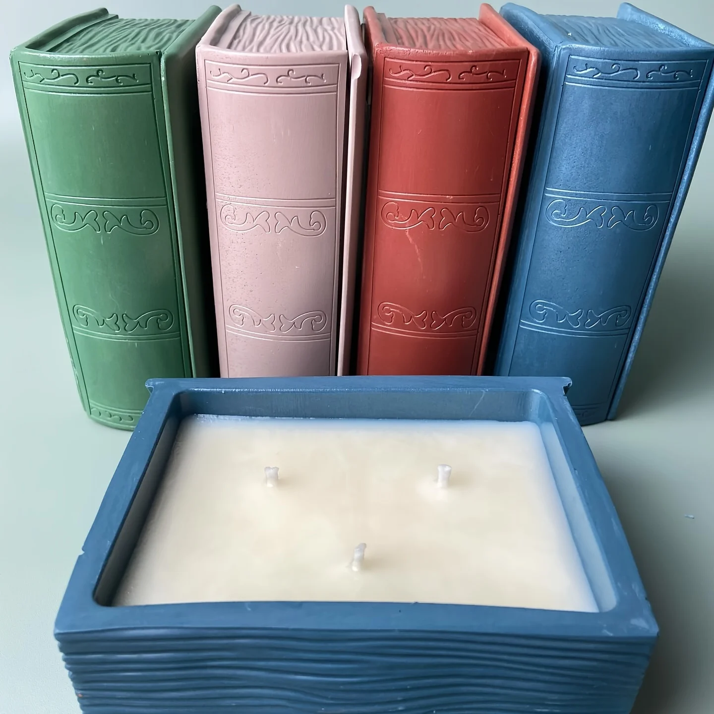 1set Silicone Resin Box Molds with Book Design for DIY Casting, Storage ...