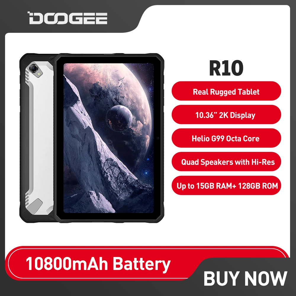 DOOGEE-R10 Rugged Tablet, 10.4 “, 2K Display, Helio G99, Octa Core ...