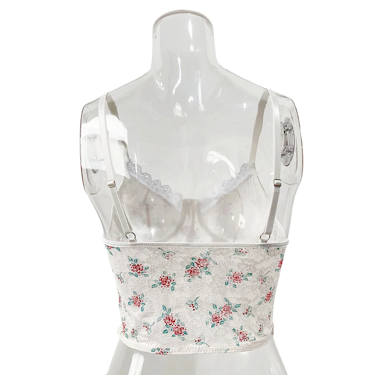 Corset sexy pour femmes,bustier,haut court,sous le buste,lingerie,soutien-gorge- K0319-rose red ...