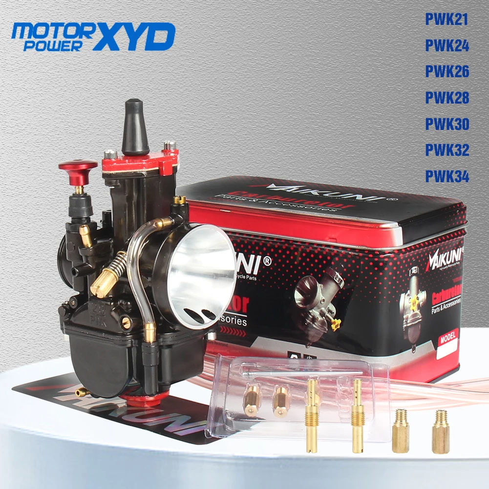 PWK-Carburateur Universel avec Jet Puissant pour Moto Yamaha Mikuni Koso RL, 21 24 26 28 30 32 ...