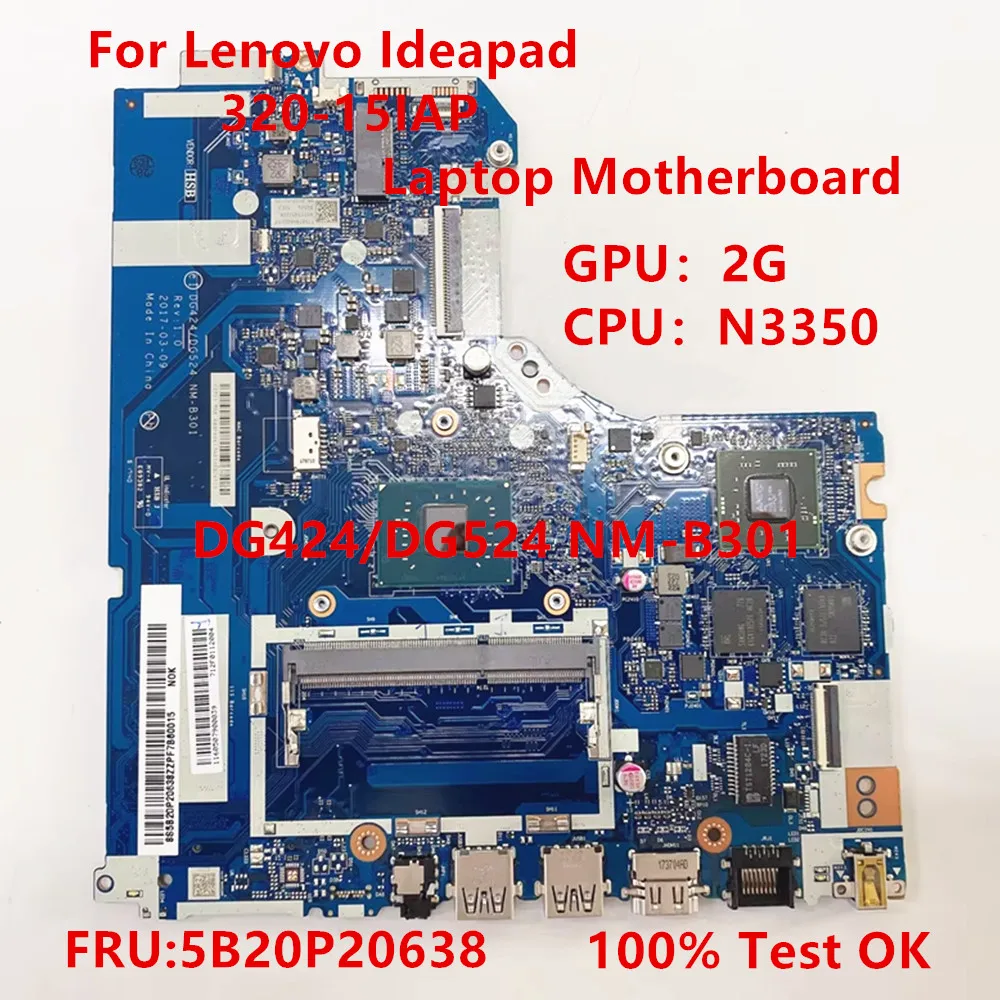 New-Original-For-Lenovo-Ideapad-320-15IAP-Laptop-Motherboard-N3350-CPU ...