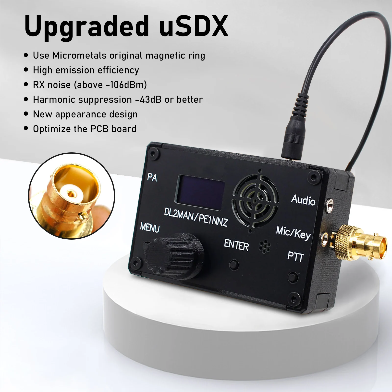 Artudatech-transceptor QRP actualizado (tr) de 5 bandas HF, para CW/LSB ...