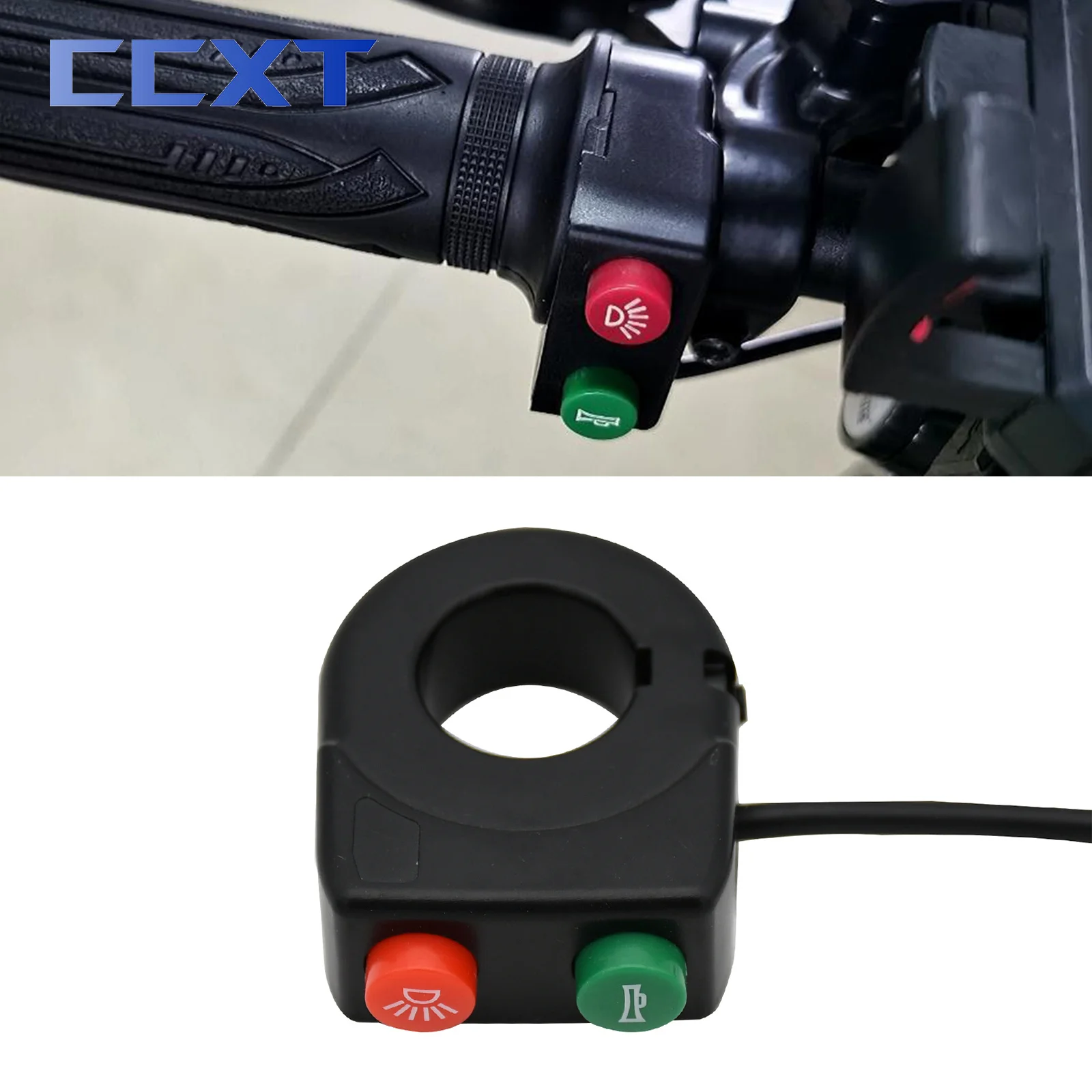 22mm-Handlebar-Horn-And-Headlight-Combination-Button-Switch-For ...